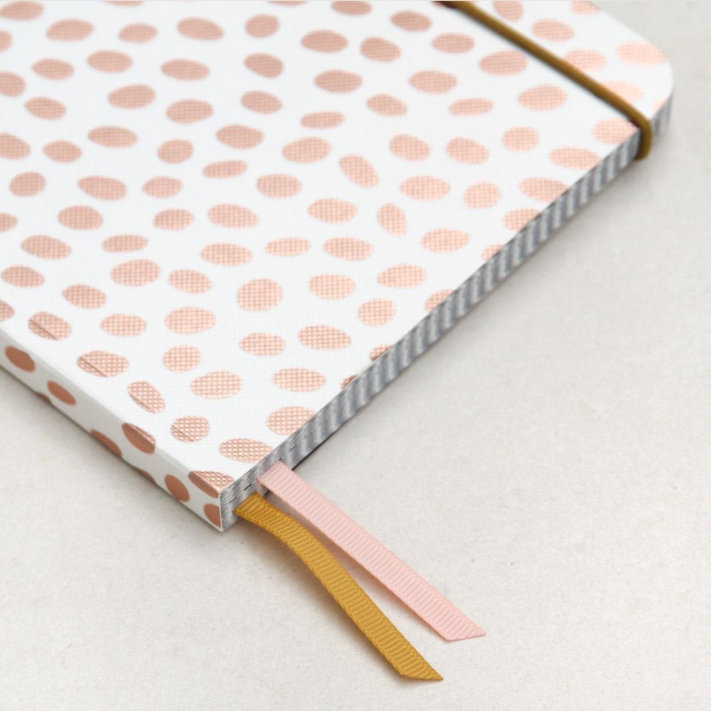 Caroline Gardner A5 Notebook Metallic Dots | Magpie Poundbury