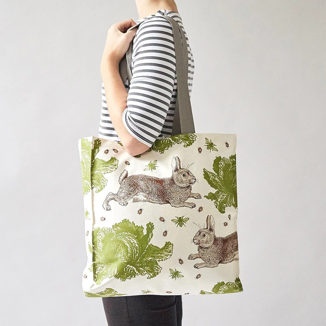 Thornback & Peel Cotton Tote Rabbit & Cabbage | Magpie Poundbury