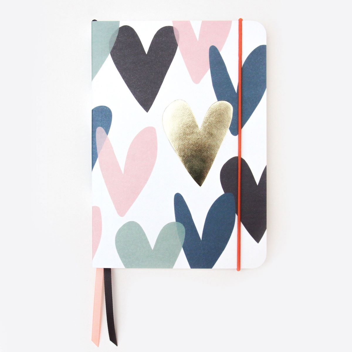 Caroline Gardner A5 Notebook Falling Hearts | Magpie Poundbury